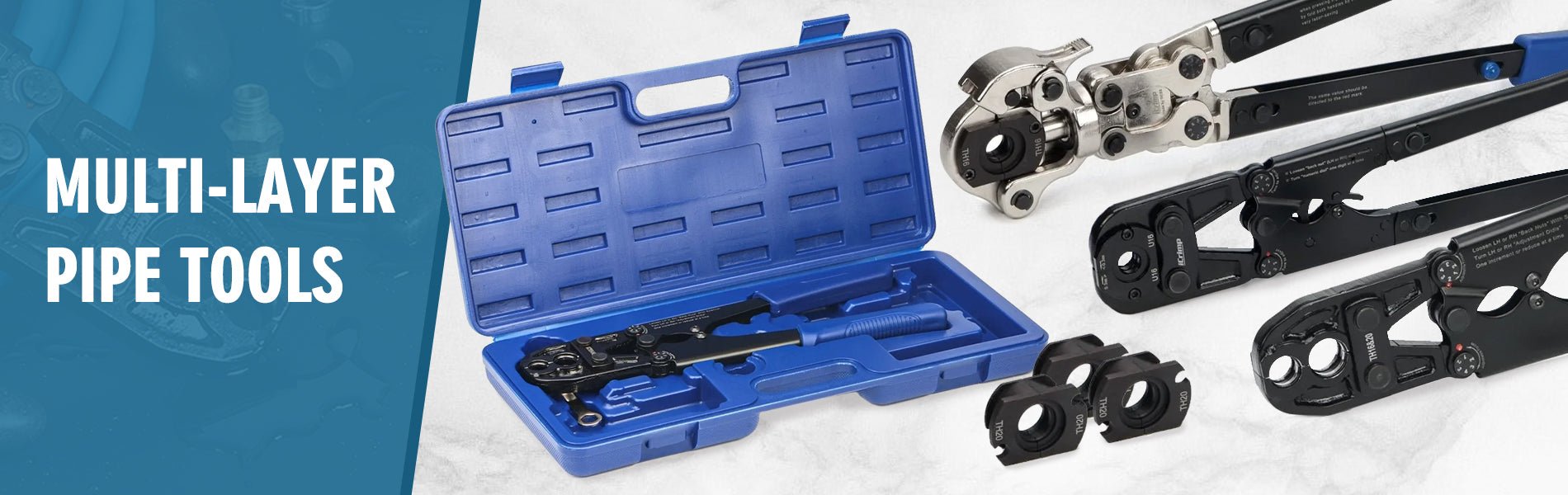 Multilayer pipe crimping tools store