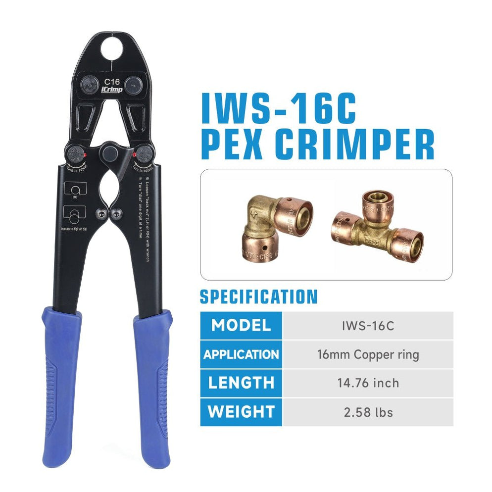 Australian Pex Crimping Tool for 16mm Copper Pex Crimp Rings — iCrimp Tools