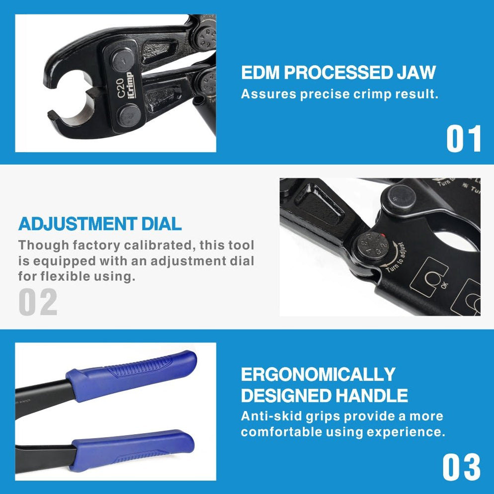 Australian Pex Crimping Tool for 20mm Copper Pex Crimp Rings — iCrimp Tools