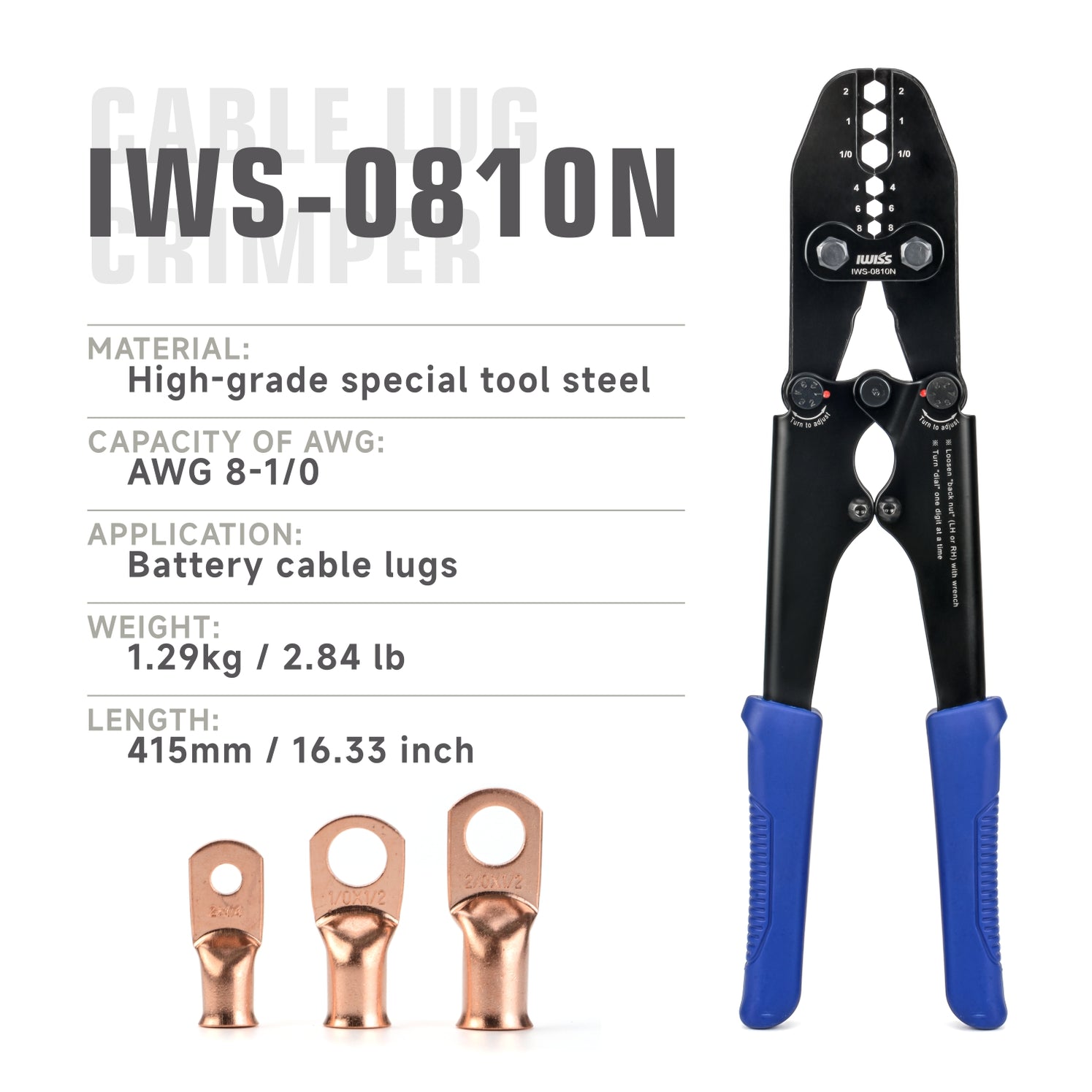 Battery Lug Crimping Tool — iCrimp Tools
