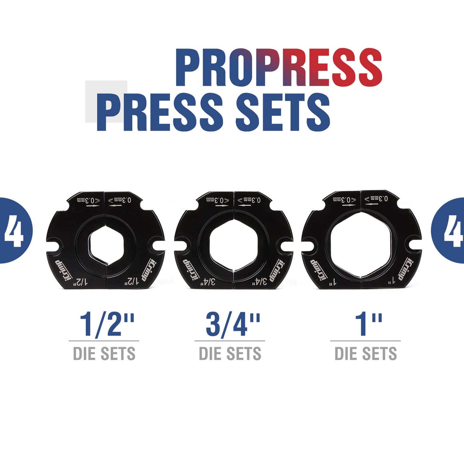 Copper Pipe Press Tool Kit for 1/2", 3/4", 1" Viega ProPress Fittings ...