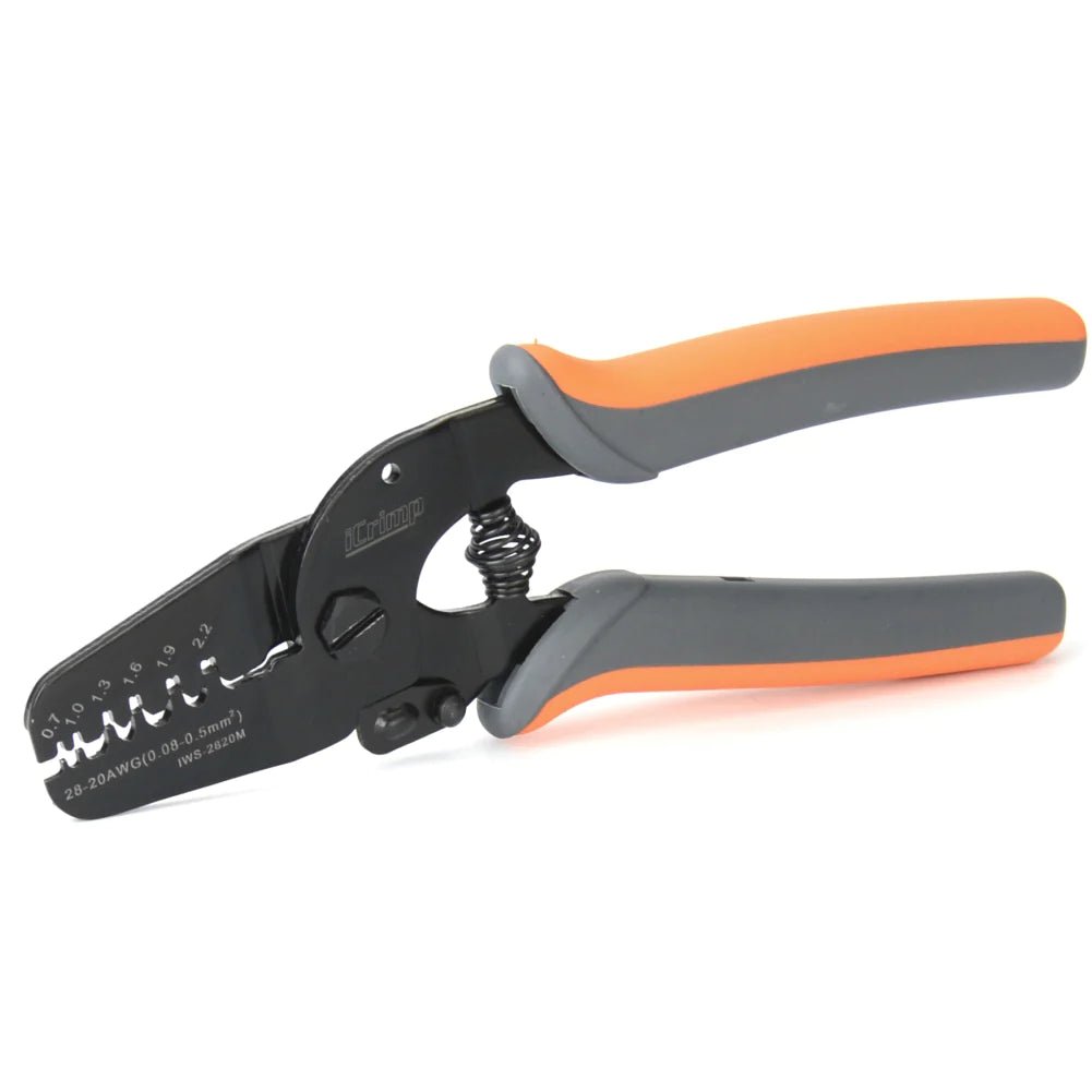 IWS 2820M Mini Micro Open Barrel Crimping Tool Works on AWG28 20 JAM Molex Tyco JST Terminals