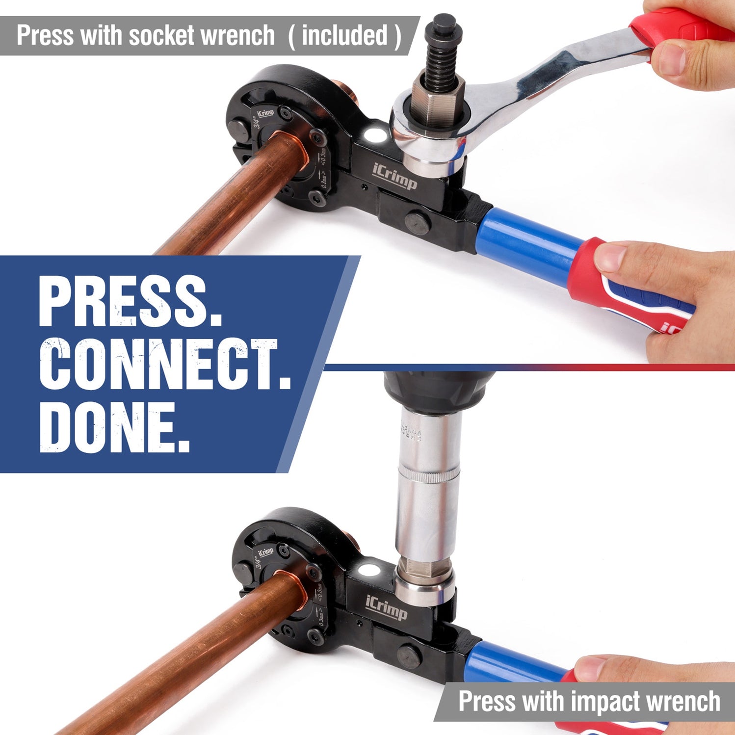 Copper Pipe Press Tool Kit for 1/2", 3/4", 1" Viega ProPress Fittings ...