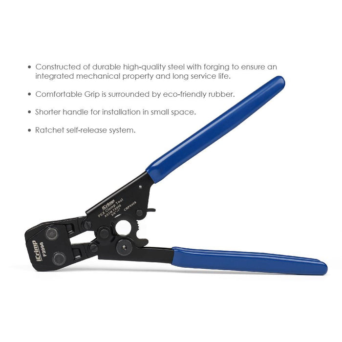 CRP0409 ASTM F2098 PEX SS Clamp Cinch Tool Kit for 3/8" - 1" — iCrimp Tools