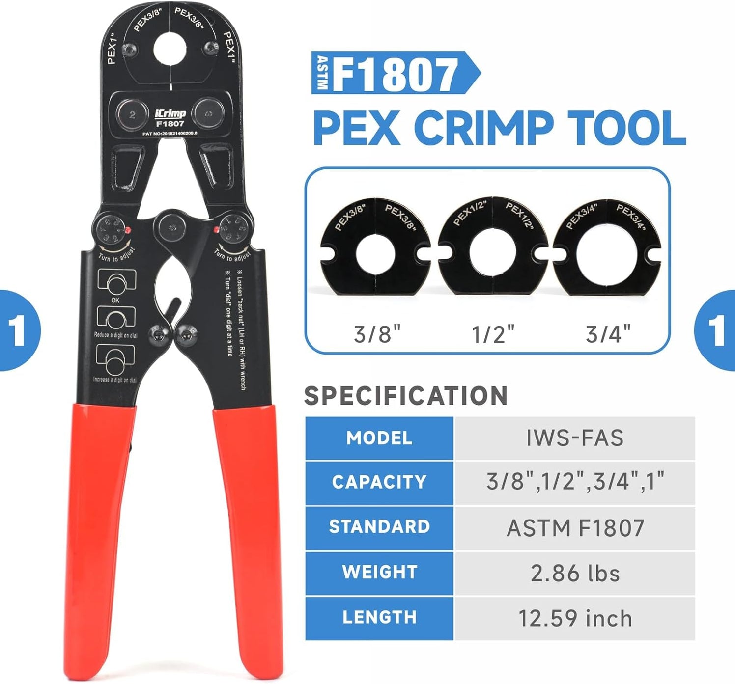 PEX Crimping Tool Set with Cinch Clamp Tool, Removal Tool — iCrimp Tools