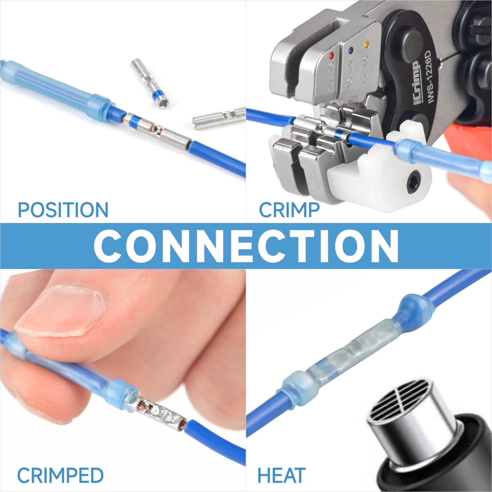 IWS-1226D Crimping Tools Works for Raychem Splices from AWG 26-12 ...