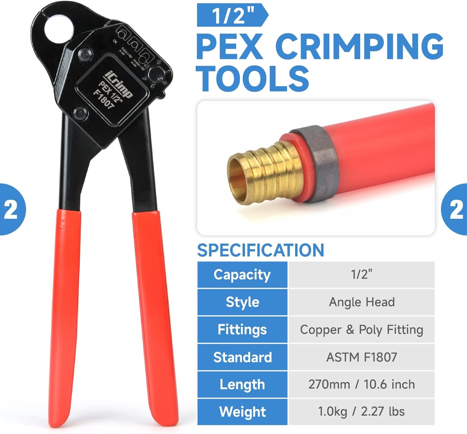PEX Crimping Tool Kit with Tubing Cutter, Ring Removal Tool — iCrimp Tools