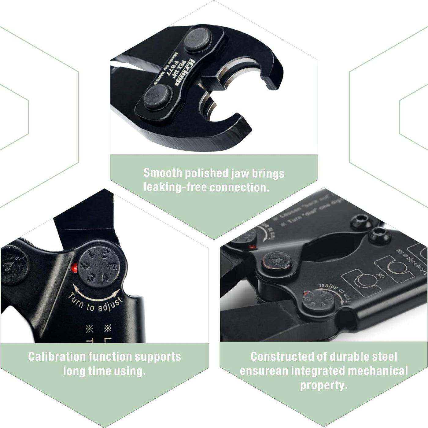 3/4-inch ASTM F877 Stainless Steel PEX Sleeves Crimping Tool — iCrimp Tools