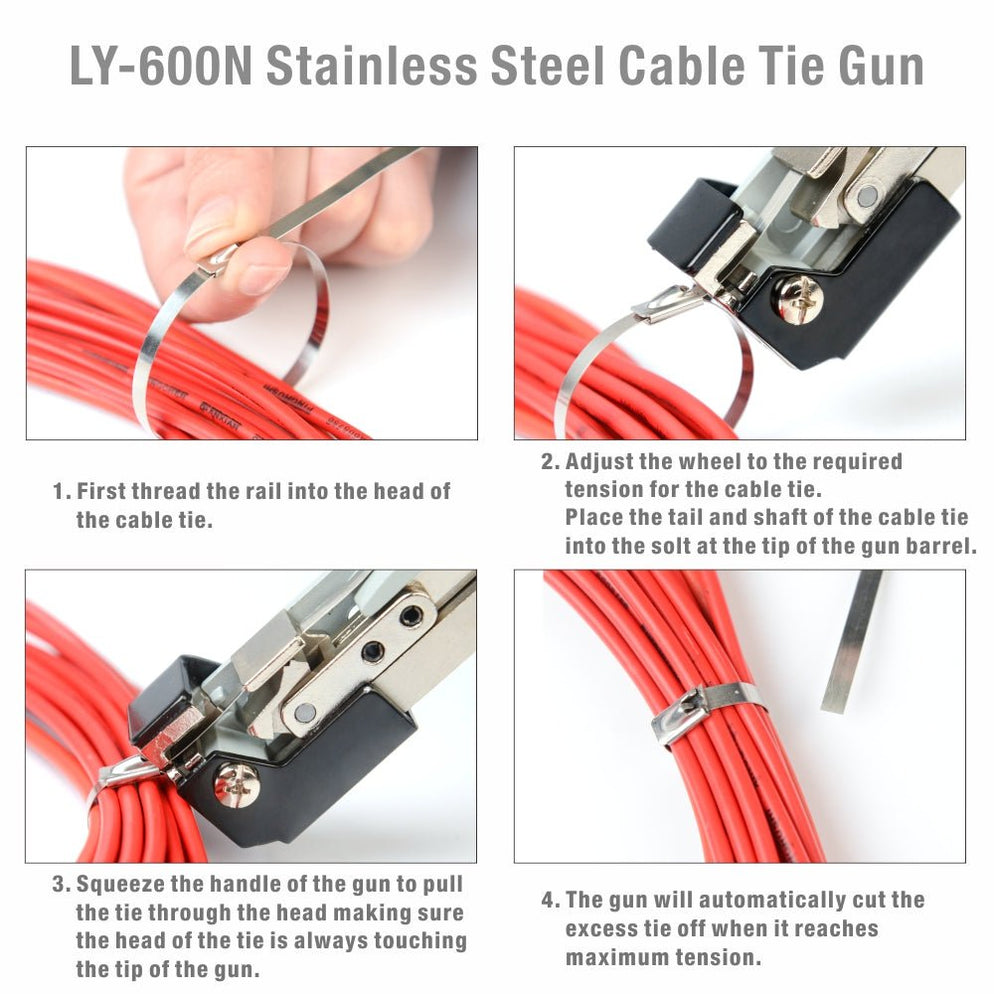 Fastening & Cutting up to 7.9mm Stainless Steel Zip Tie Gun — iCrimp Tools