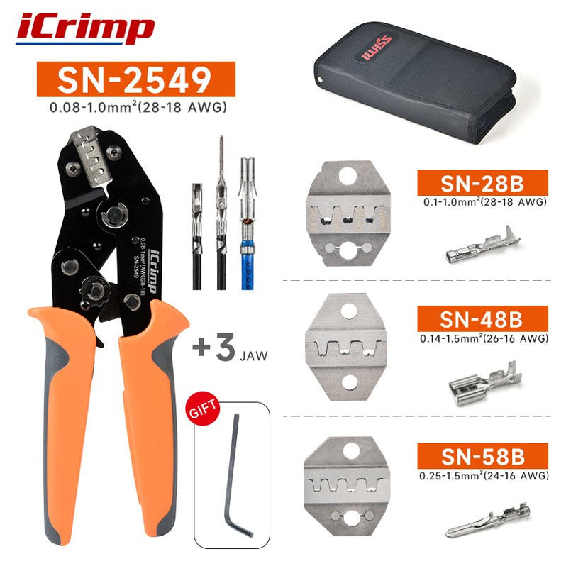 Terminal Crimping Tool With Replaceable SN Series Jaws For Different ...