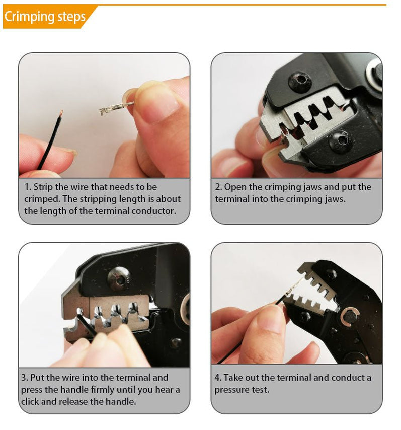 Terminal Crimping Tool With Replaceable SN Series Jaws For Different ...