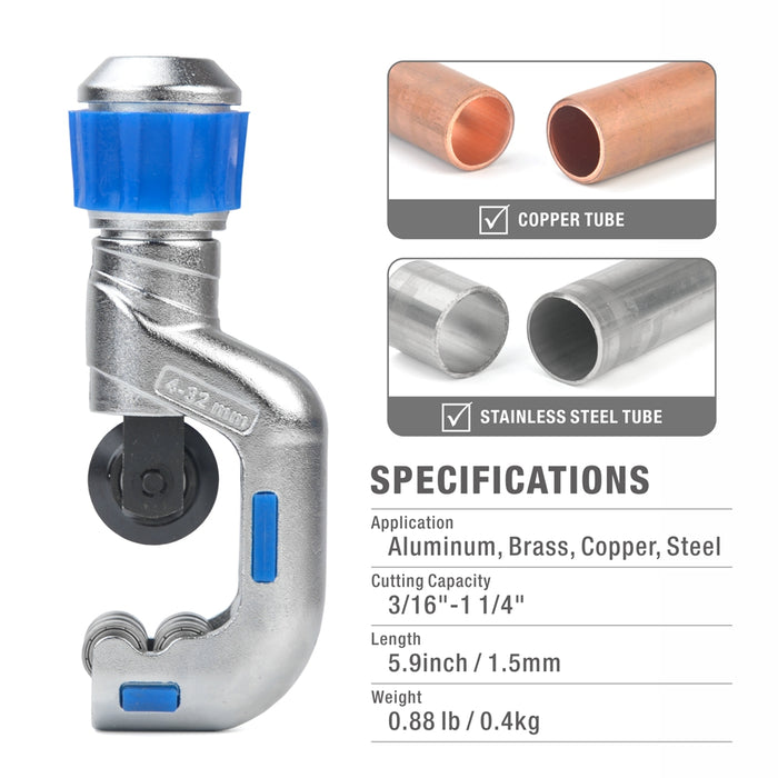 3/16-in to 1¹⁄4-in Tubing Cutter and Deburring Tool Set — iCrimp Tools
