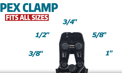 PEX Clamp&Removal Tool for 3/8,1/2,3/4,5/8,1-inch SS Clamps — iCrimp Tools