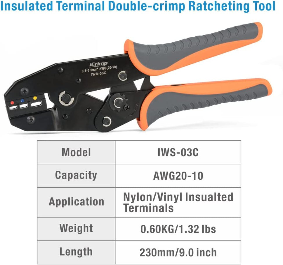 Insulated Terminal Crimping Tool Set with 285pcs Connectors — iCrimp Tools
