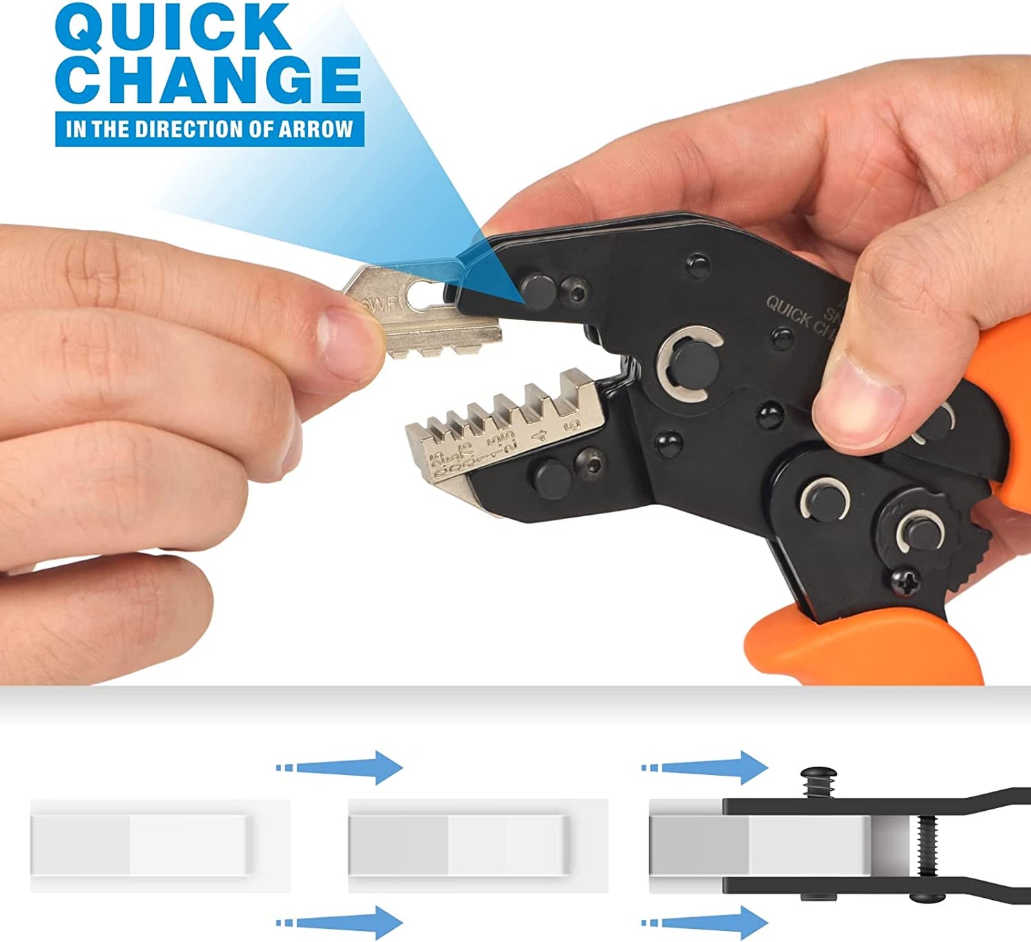 Quick Change Ratcheting Crimping Tool Kit with Wire Stripper — iCrimp Tools