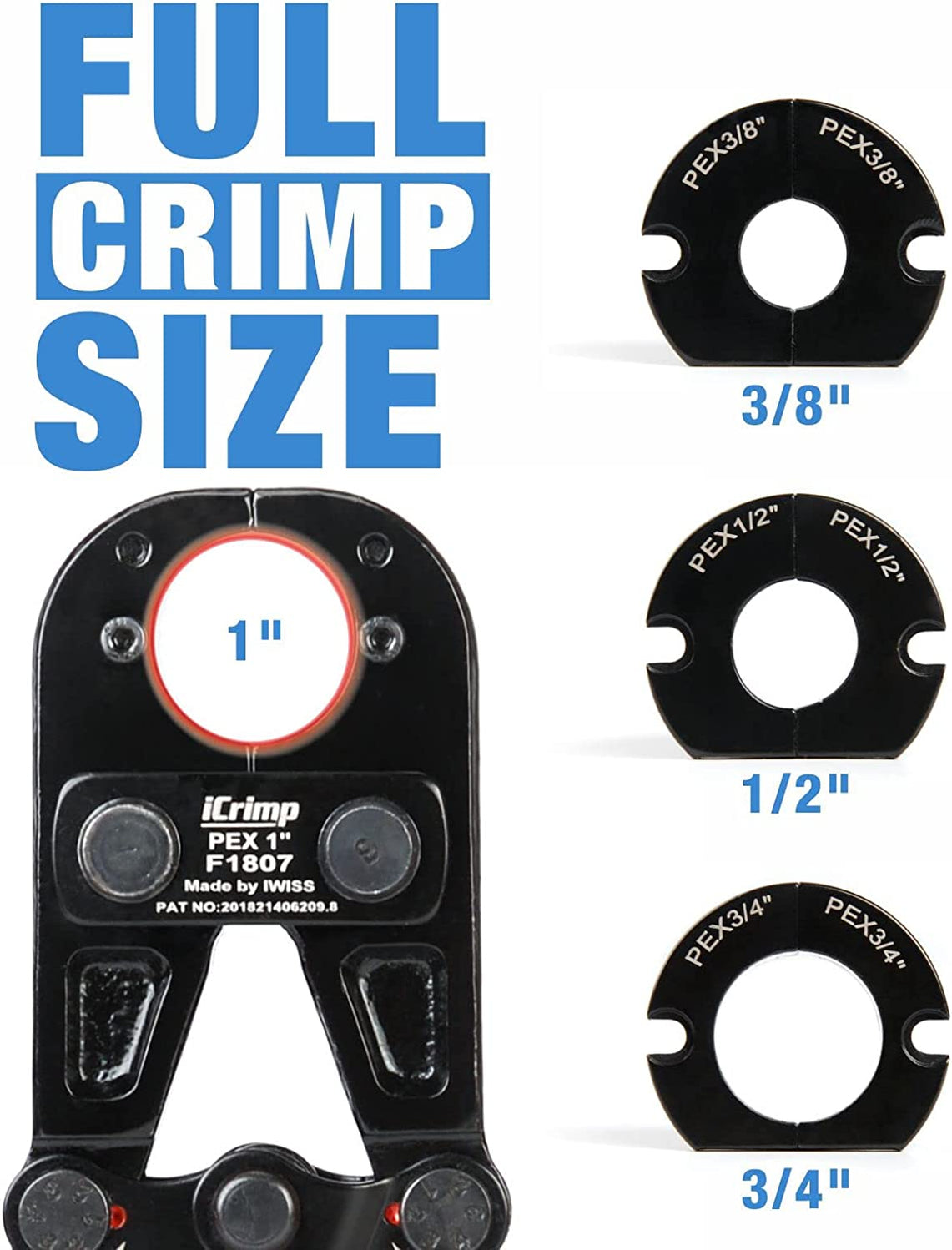 PEX Pipe Copper Ring Crimper Kit for 3/8" to 1" Crimp Rings — iCrimp Tools