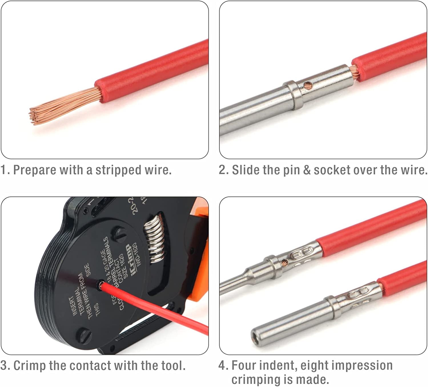 Solid Barrel Contact & Circular Connector Contacts Crimper — iCrimp Tools