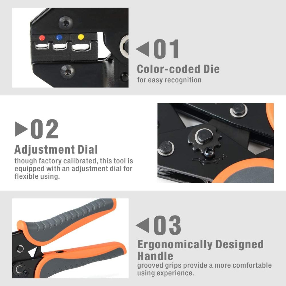 Insulated Terminal Crimping Tool Set with 285pcs Connectors — iCrimp Tools