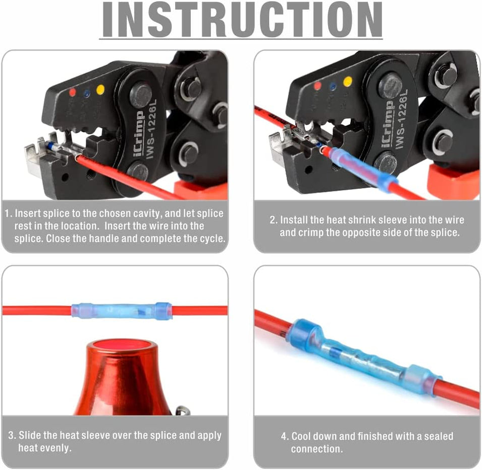 Crimper for Raychem TE MiniSeal Low Profile from AWG 26-12 — iCrimp Tools