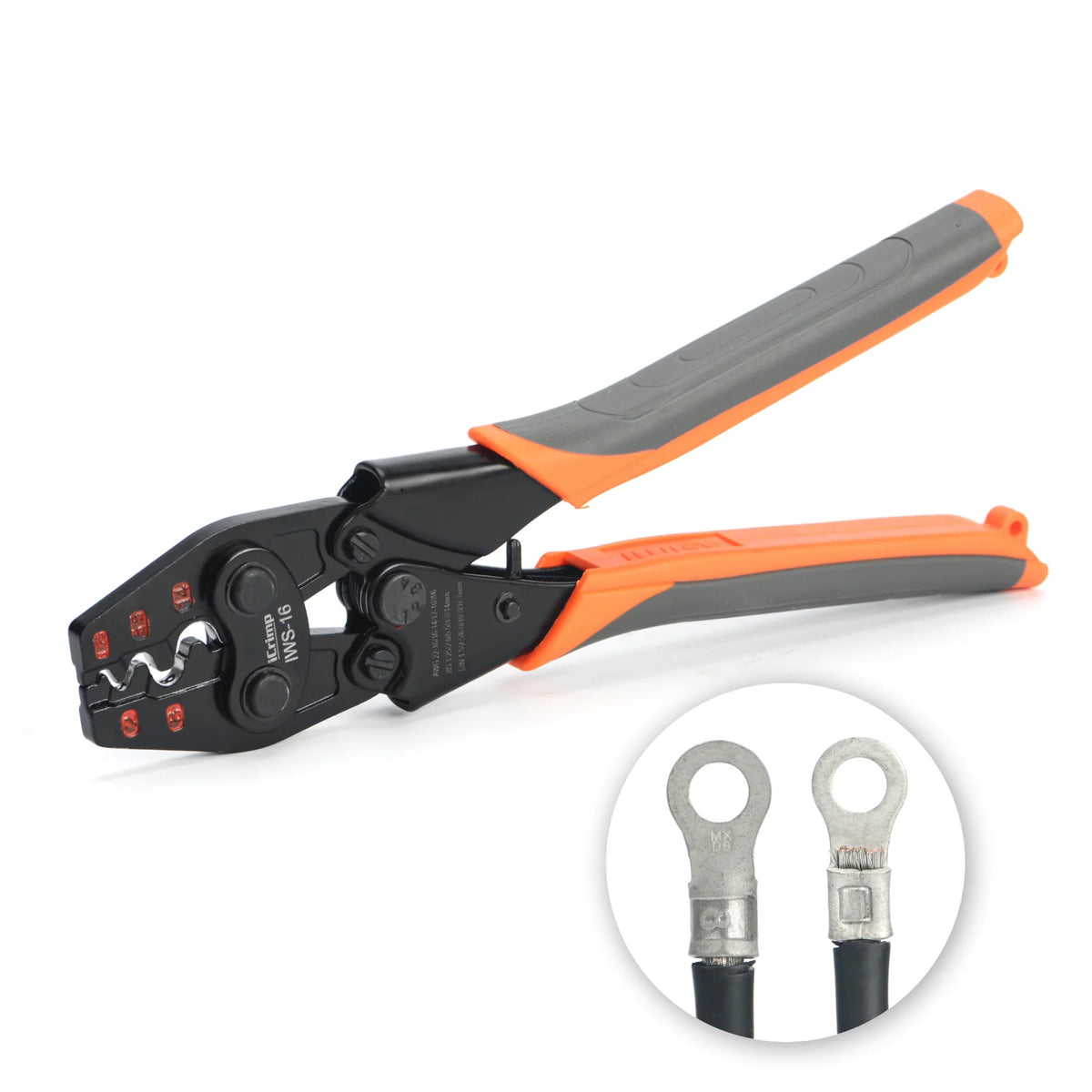 Ratchet Wire Crimper Tool for AWG22-6 Non-Insulated Terminal — iCrimp Tools