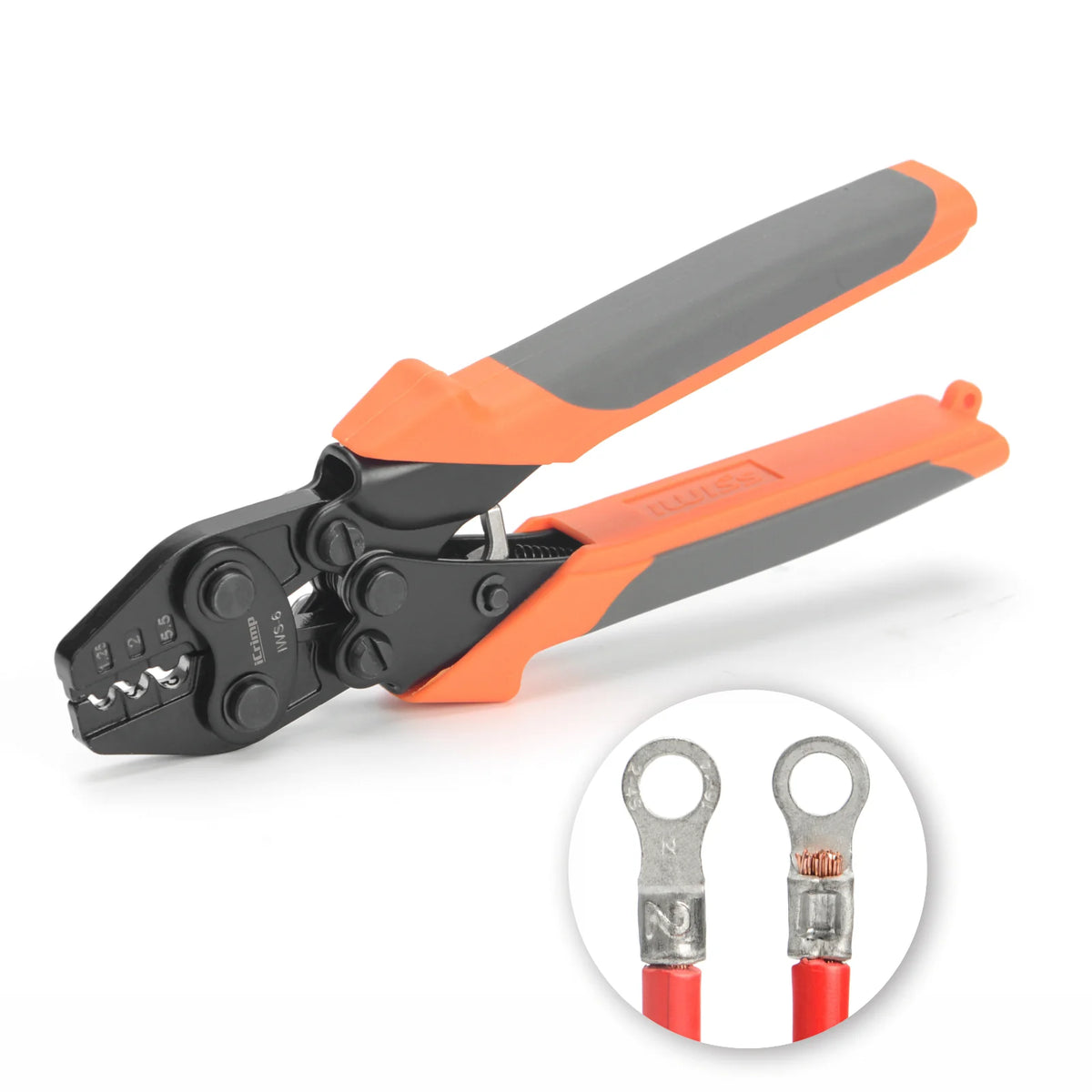 Ratchet Wire Crimper Tool for AWG16-10 Non-Insulated Terminal — iCrimp ...