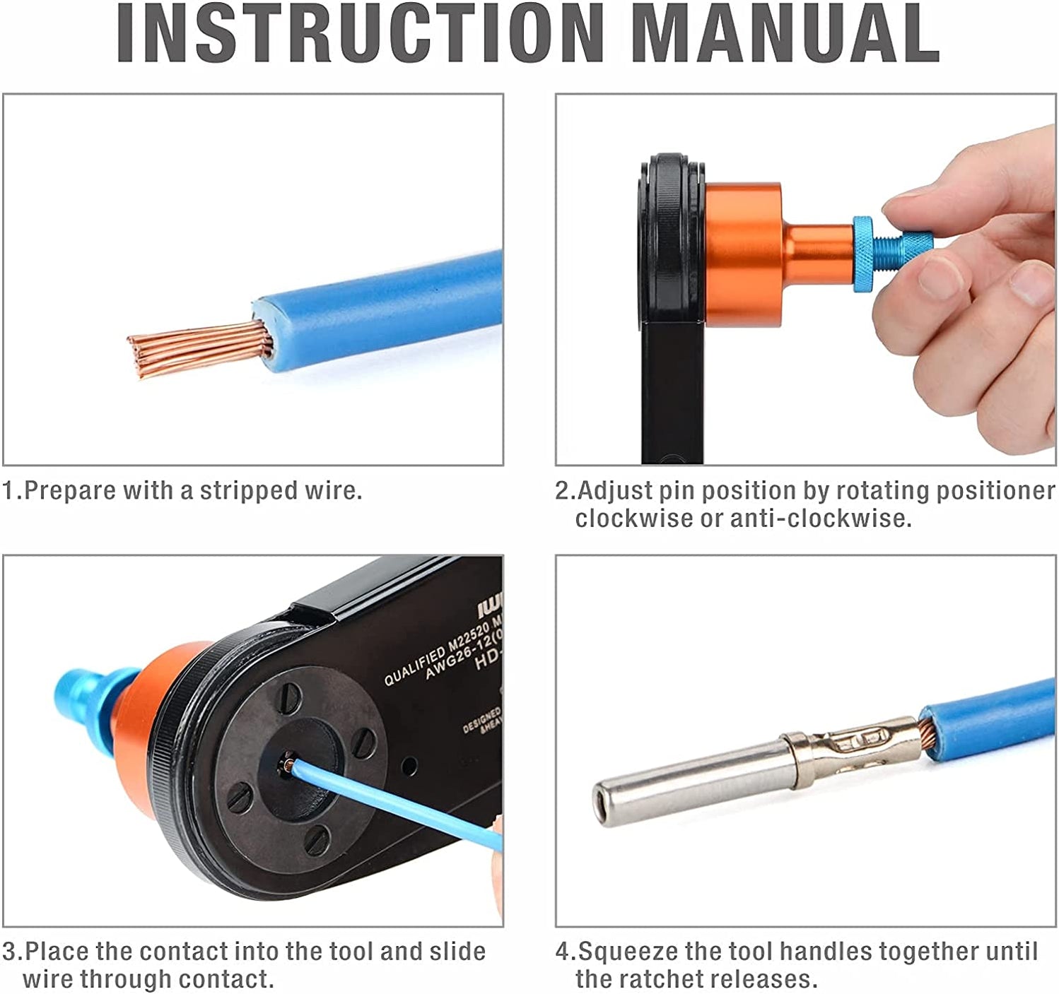 Deutsch Crimping Tool for Solid Contacts(Size 12, 16, 20) — iCrimp Tools