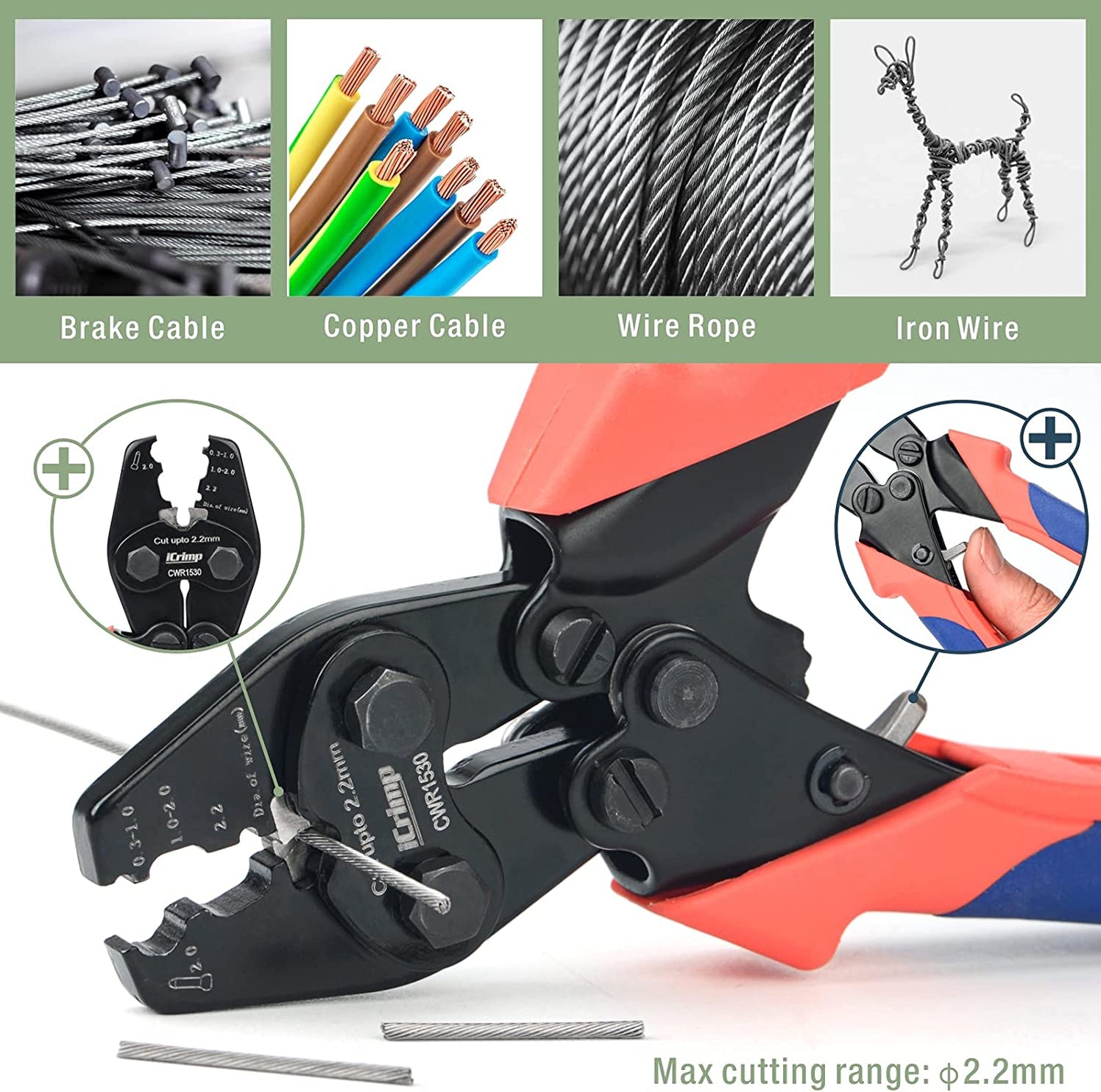 Bicycle Cable and Housing Crimper with Built-in Cutter — iCrimp Tools