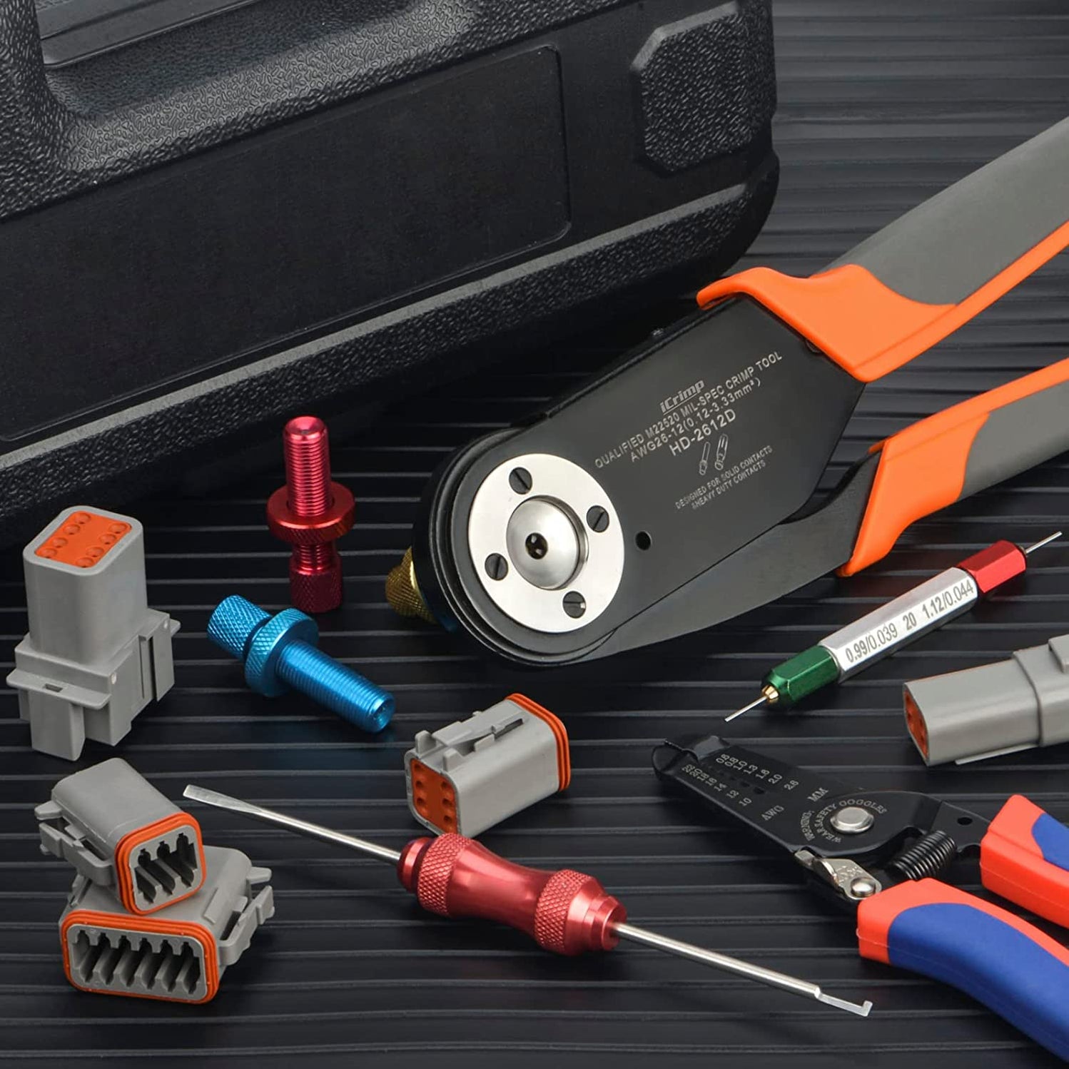 Deutsch Solid Contact Crimper Kit AWG26-12 for Size 12,16,20 — iCrimp Tools