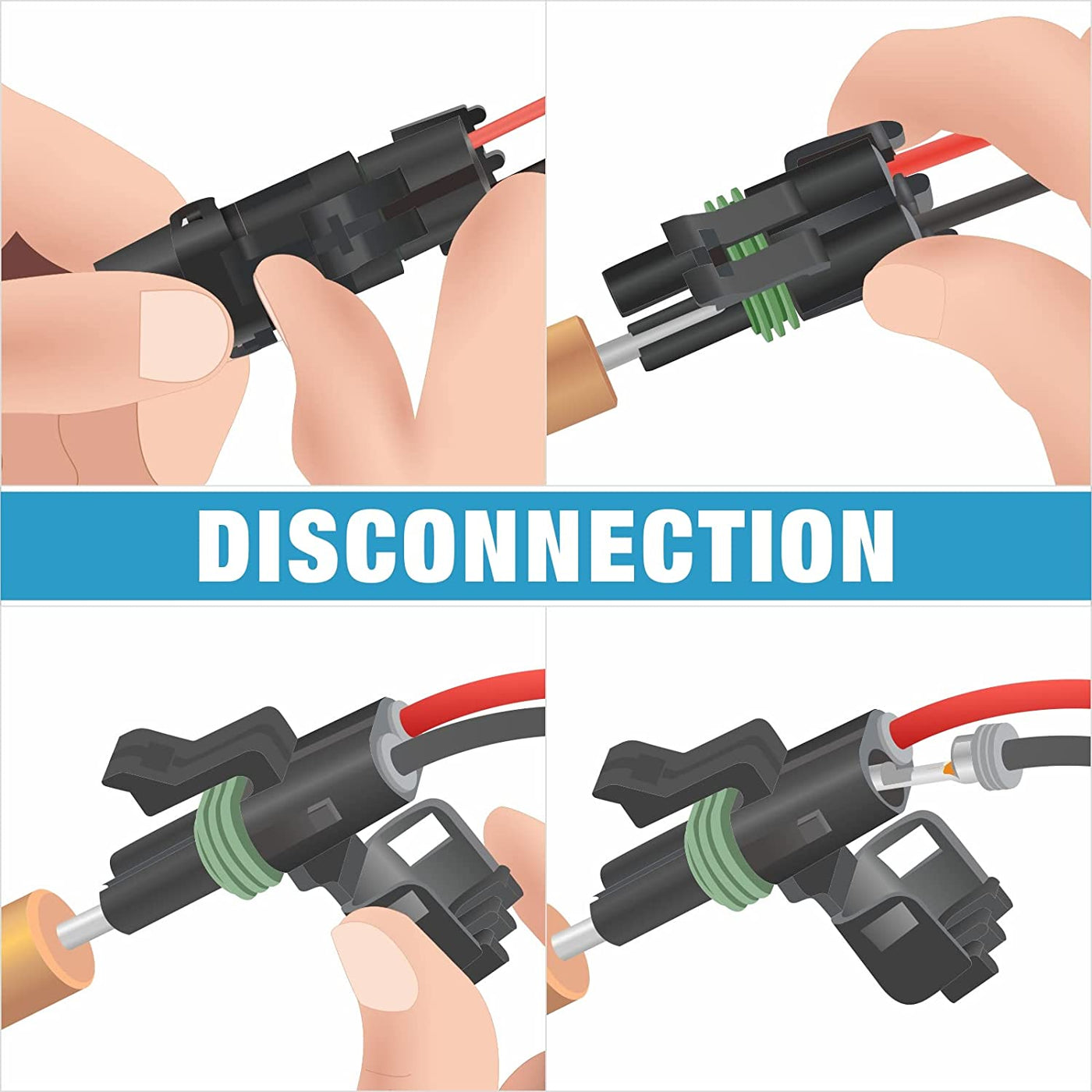 Weather Pack Connector Kit in 1,2,3,4,5,6 Way Configurations — iCrimp Tools