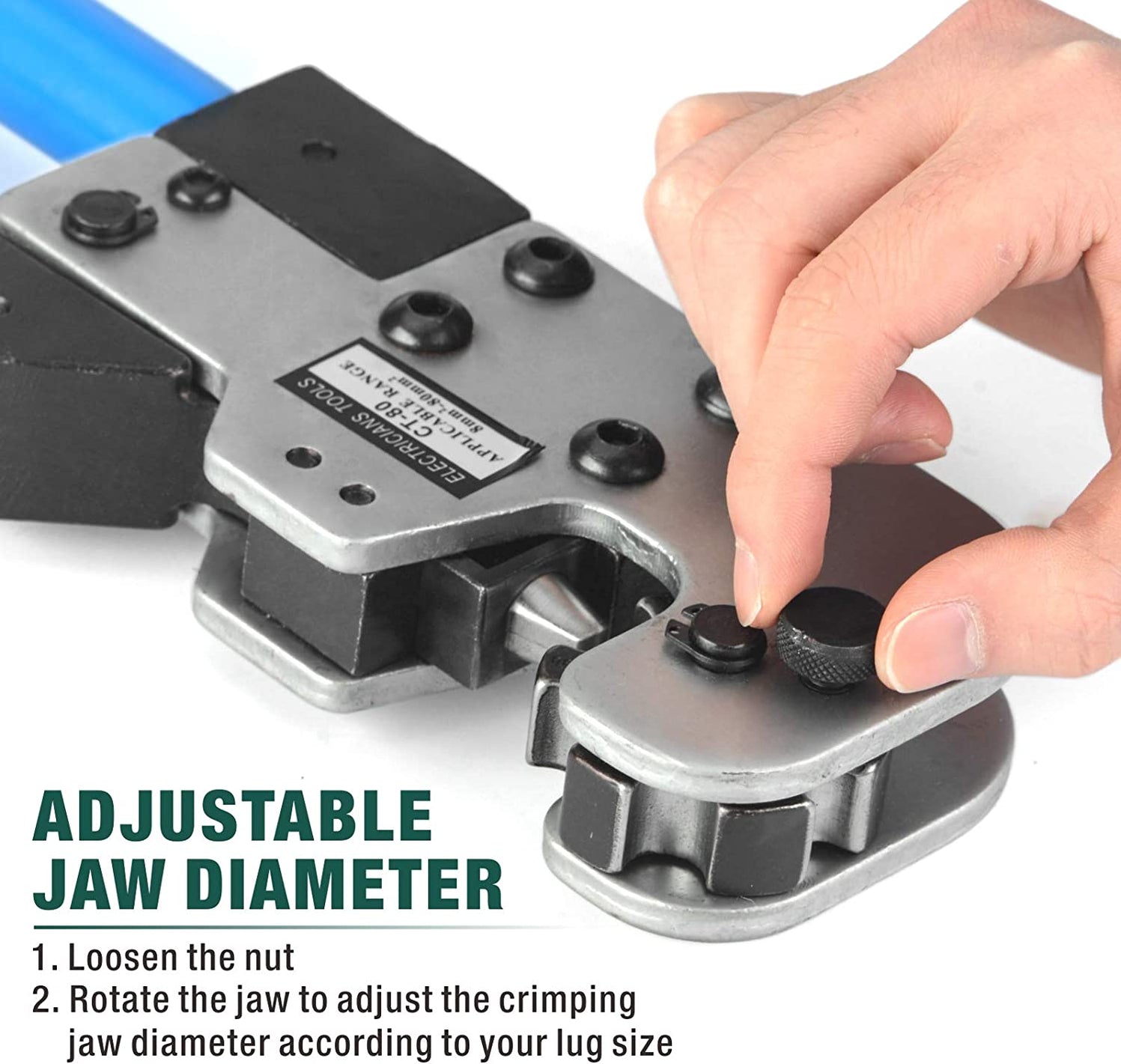 iCrimp CT-80 Cable Lug Crimping Tool Battery & Welder 8-95mm²AWG8-3/0 ...