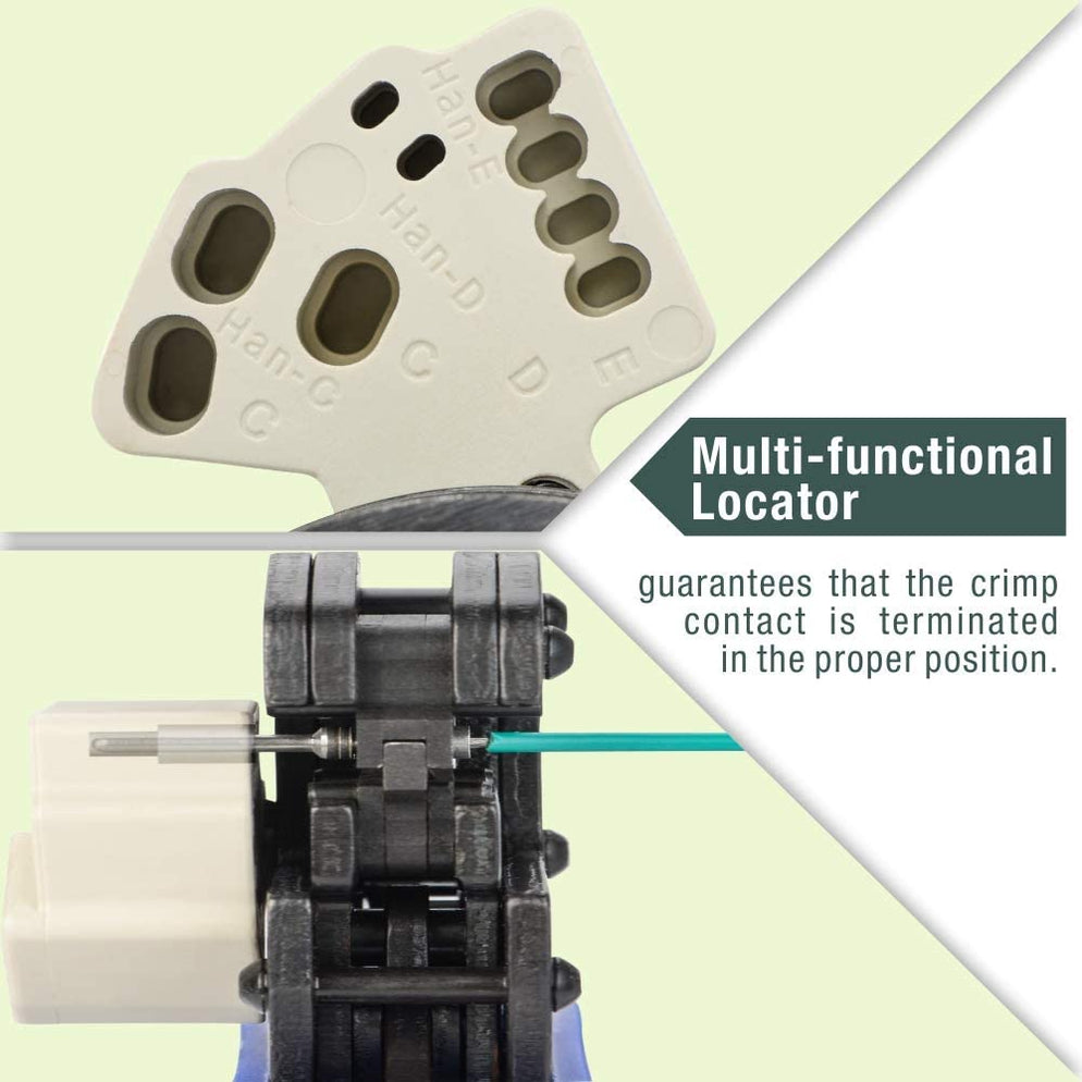 Ratchet Crimper for Han C, Han D, Han E contacts AWG 26-12 — iCrimp Tools